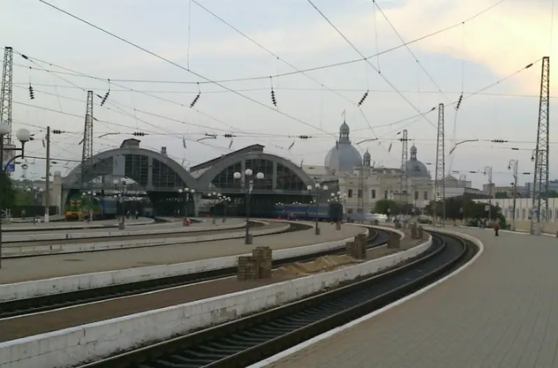 Ukrainian media outlets showed footage of a train that caught fire at ...