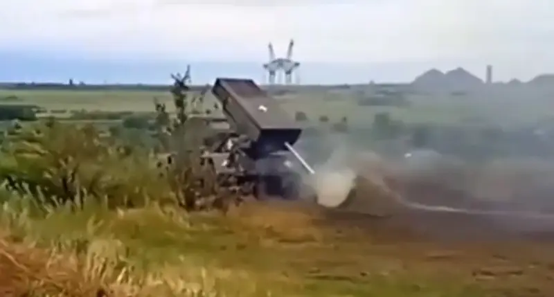 A video was shown of how a Grad MLRS rocket that fell during a salvo of ...